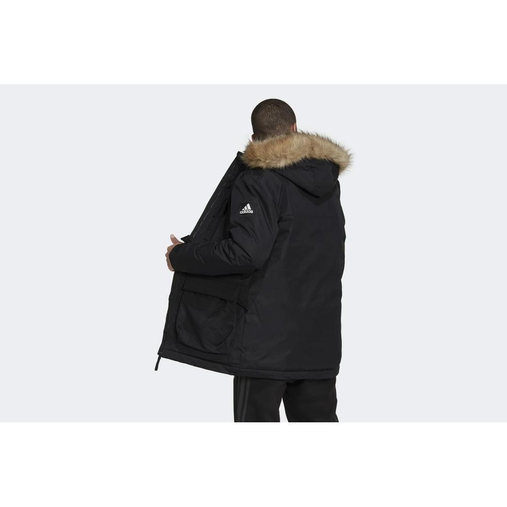 Dzseki adidas Utilitas Hooded Parka GT1699 férfi, fekete