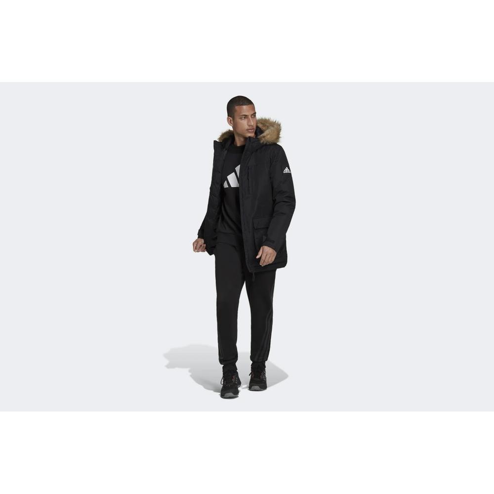 Dzseki adidas Utilitas Hooded Parka GT1699 férfi, fekete